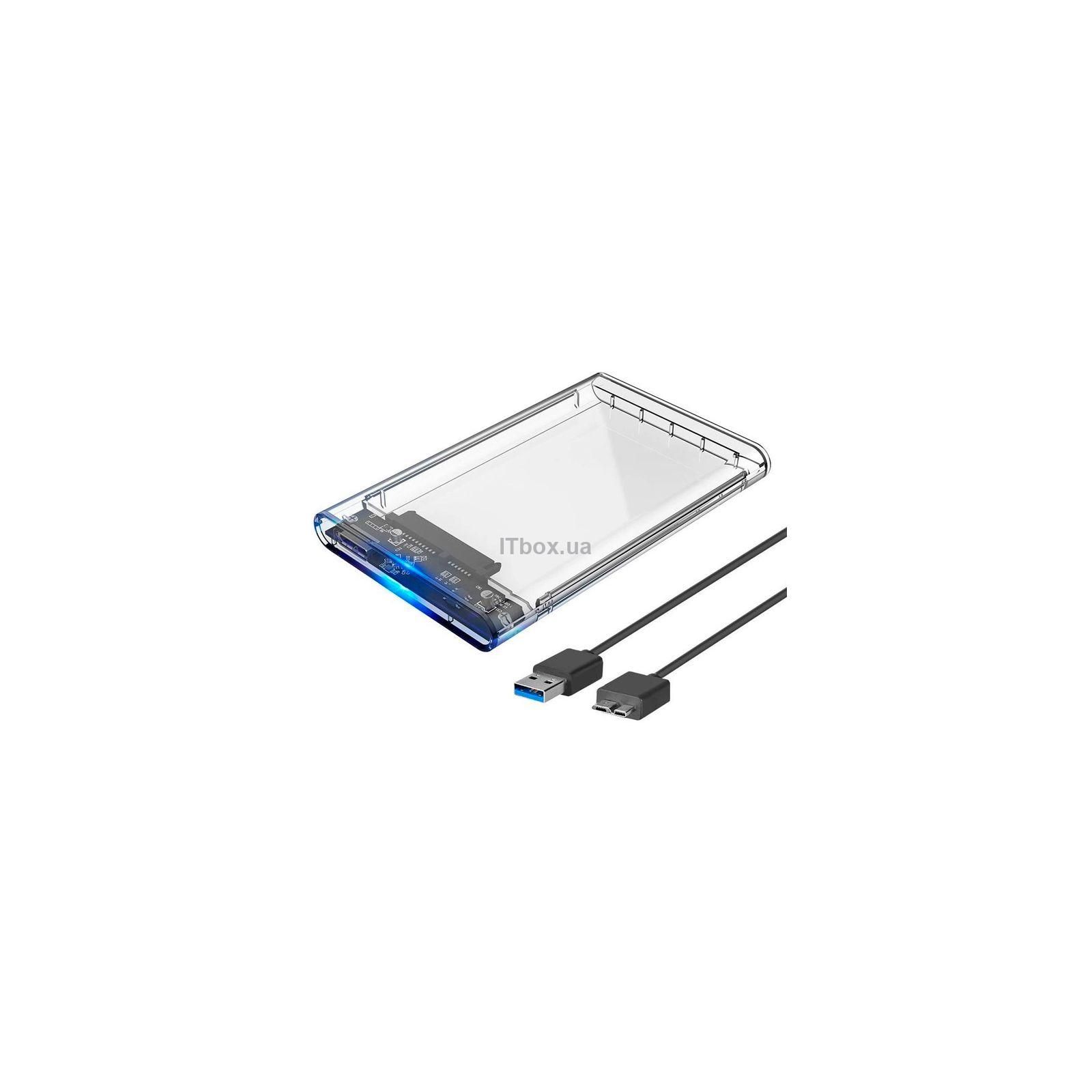 Кишеня зовнішня Dynamode 2.5' SATA HDD/SSD USB 3.0 Transparent DM-CAD ...
