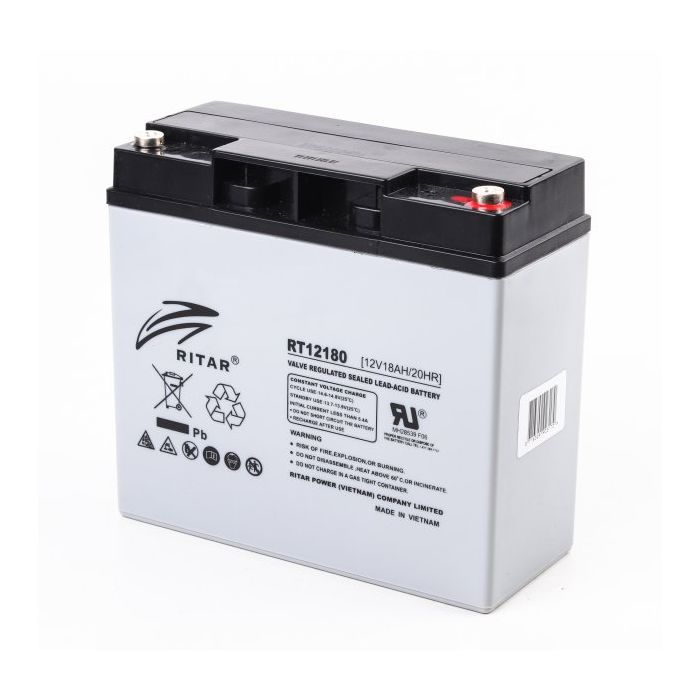 Ritar AGM RT12180, 12V-18Ah RT12180 ⏩ Купити Батарею до ДБЖ Ritar AGM RT12180, 12V-18Ah | ITbox