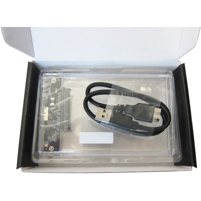 Кишеня зовнішня Dynamode 2.5' SATA HDD/SSD USB 3.0 Transparent DM-CAD ...